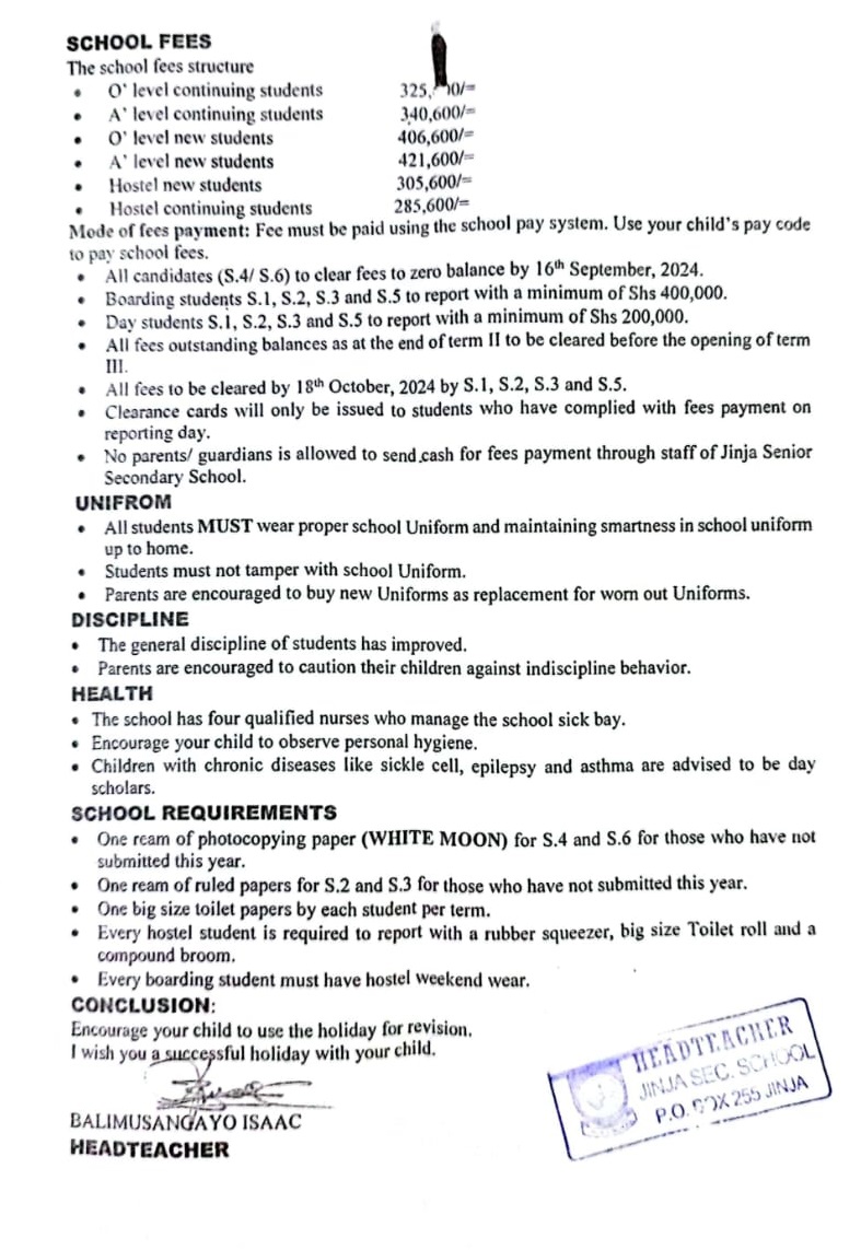 JINJA SENIOR SECONDARY SCHOOL (JINJA SS)